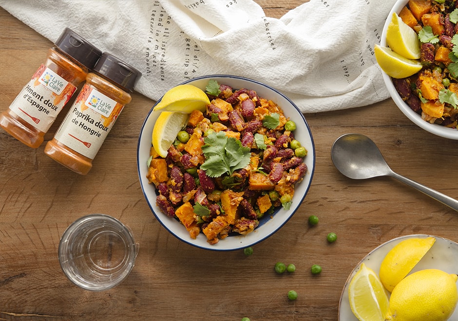 Chili de patate douce et haricots rouges - La Vie Claire