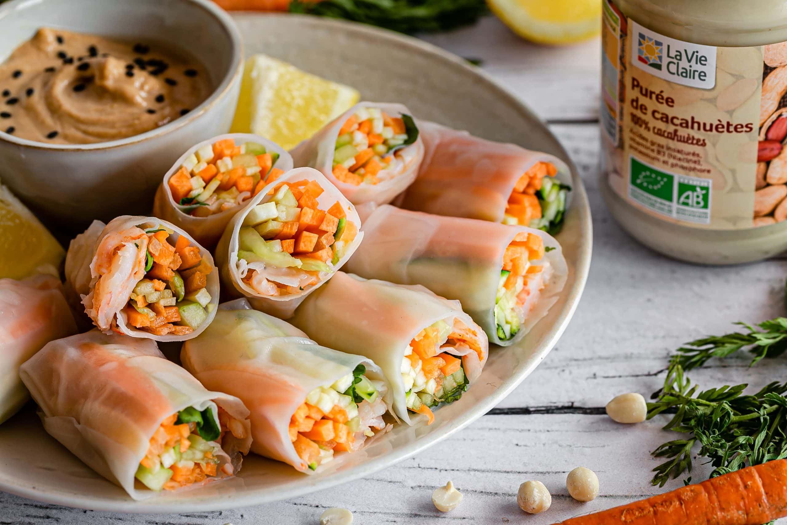 Rouleaux de printemps aux crevettes - La Vie Claire