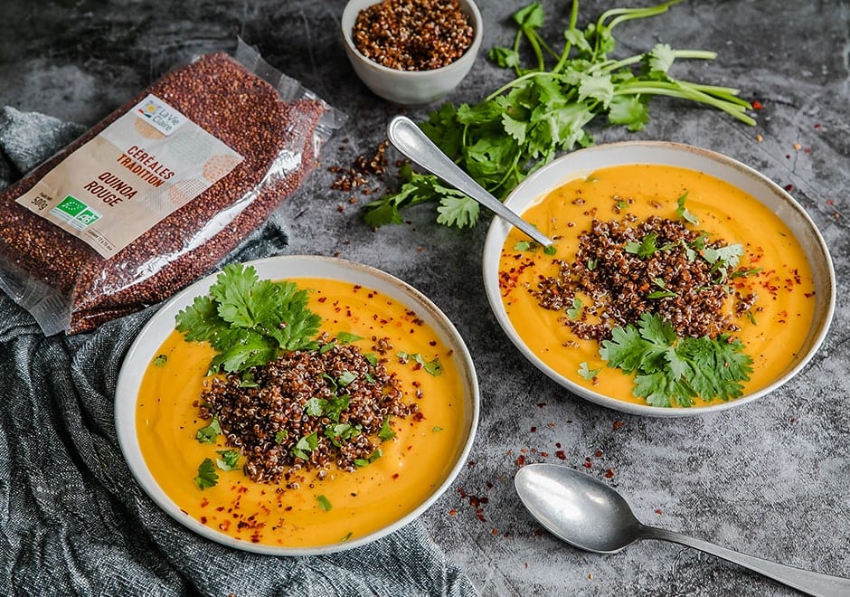 Soupe à la courge butternut et quinoa - La Vie Claire