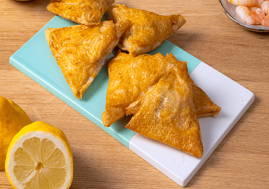 Samoussas aux crevettes, citron et coriandre - La Vie Claire