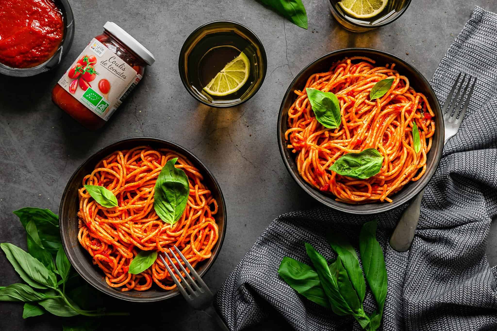 Pâtes à La Tomate Et Au Basilic La Vie Claire