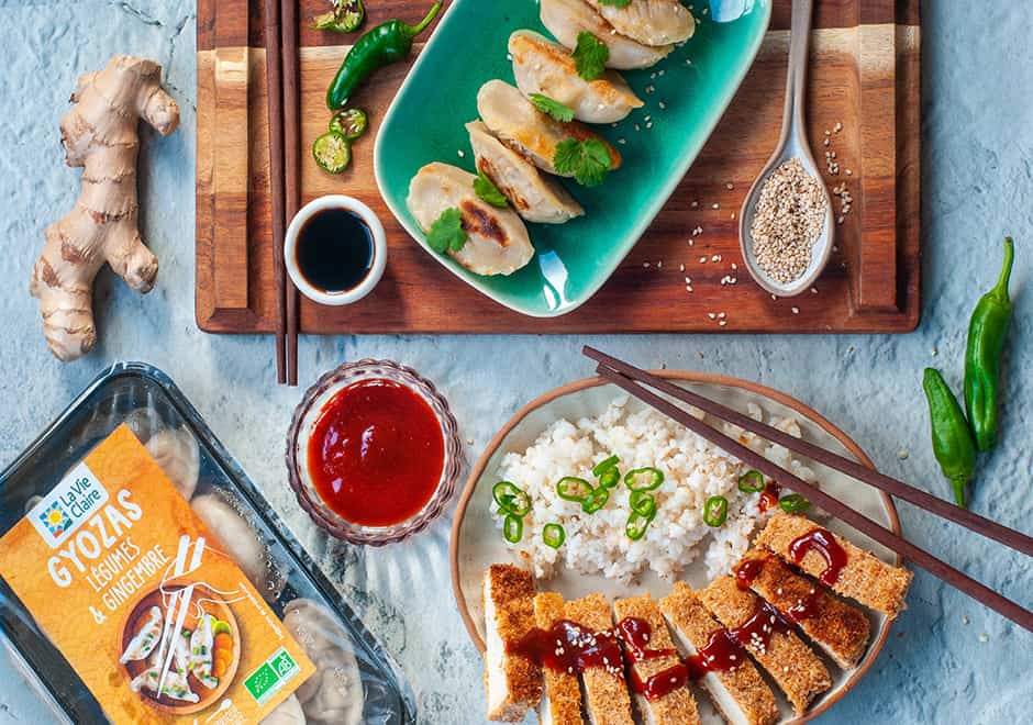 Tofu croustillant et ses gyozas aux légumes - La Vie Claire