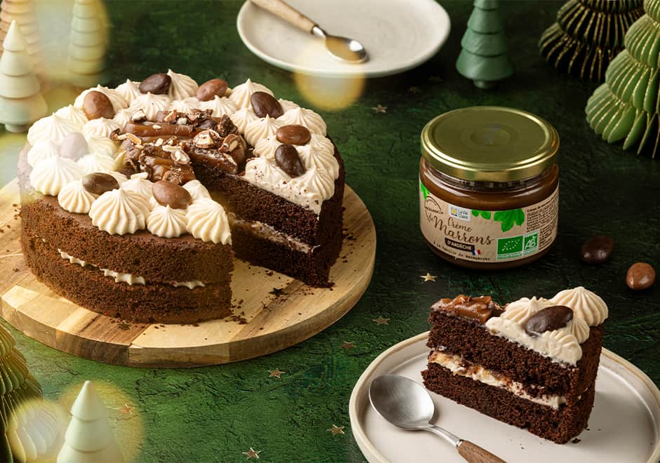 Layer Cake chocolat crème de marrons - La Vie Claire