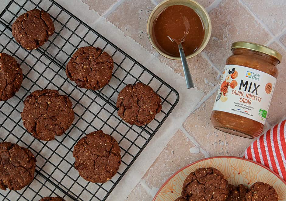 Cookies à la purée mix cajou noisette cacao - La Vie Claire